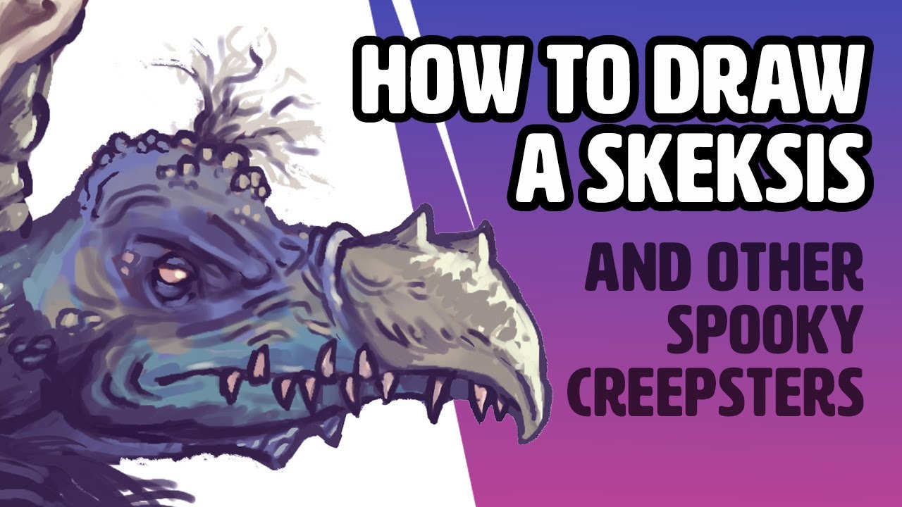 How to Draw A Skeksis (and other creepy stuff) - YouTube