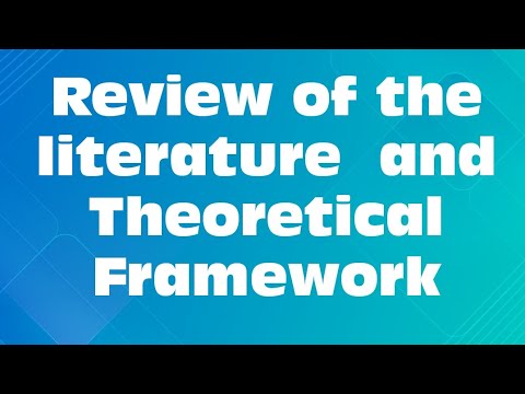 Notes on 'the review of the literature' and 'the theoretical framework ...