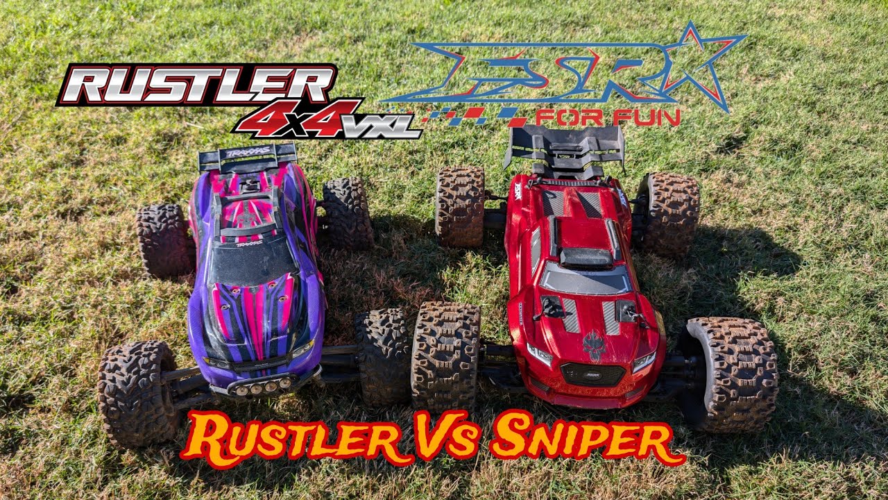 FSR Sniper Vs Traxxas Rustler Vxl 4x4 - YouTube