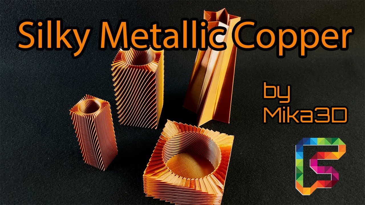 Mika3D's Silk Metallic Shiny Red Copper PLA - YouTube
