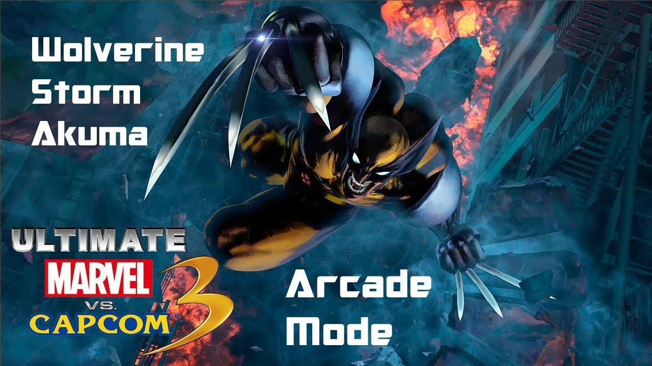 Ultimate Marvel Vs Capcom 3:Wolverine/Storm/Akuma Arcade Mode - YouTube