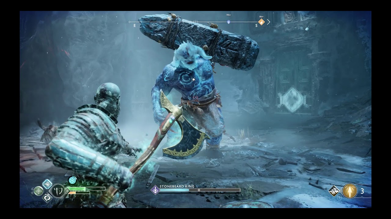 God of War 4 - STONEBEARD KING Boss Fight - YouTube