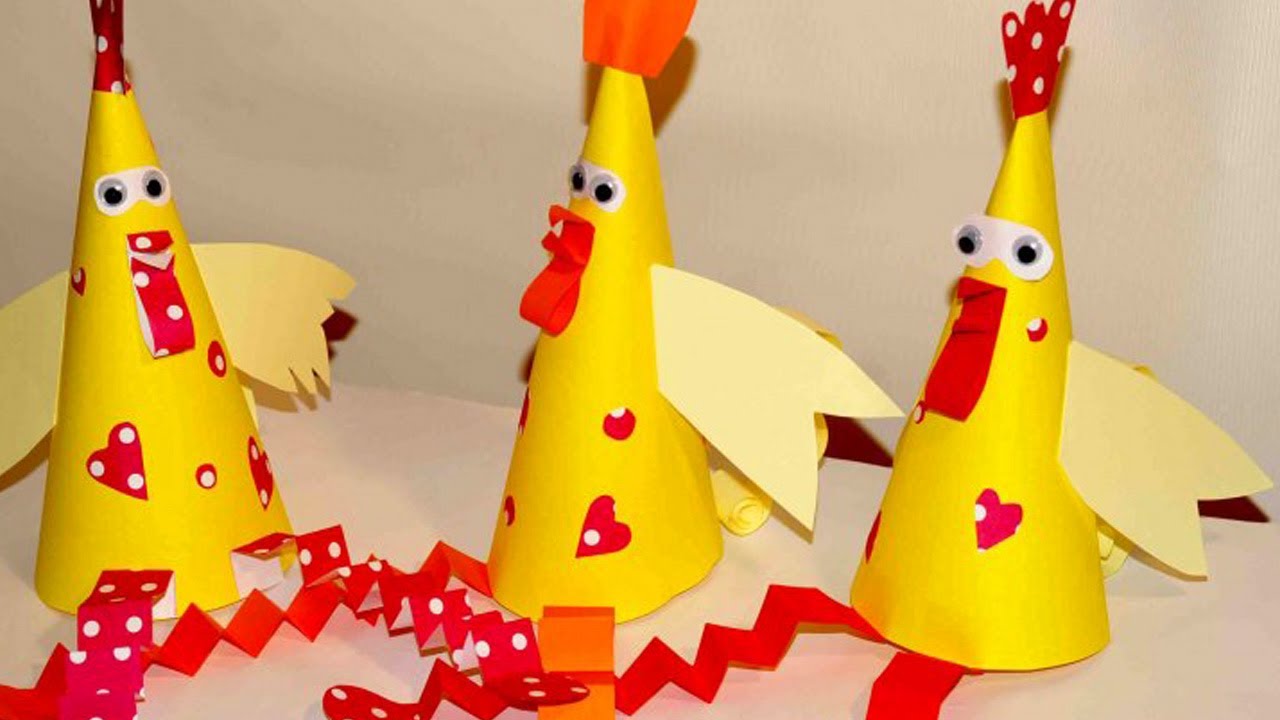 How to make Hen With Origami Paper - YouTube