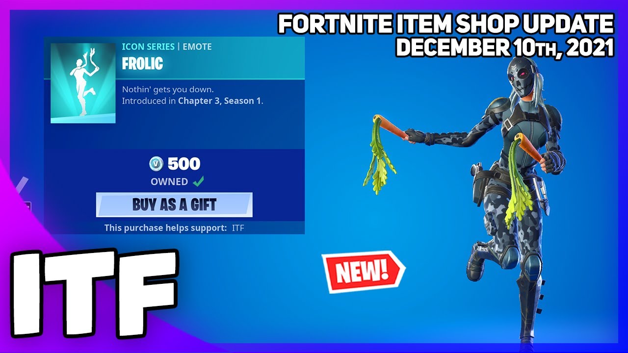 Fortnite Item Shop *NEW* FROLIC EMOTE! [December 10th, 2021] (Fortnite ...