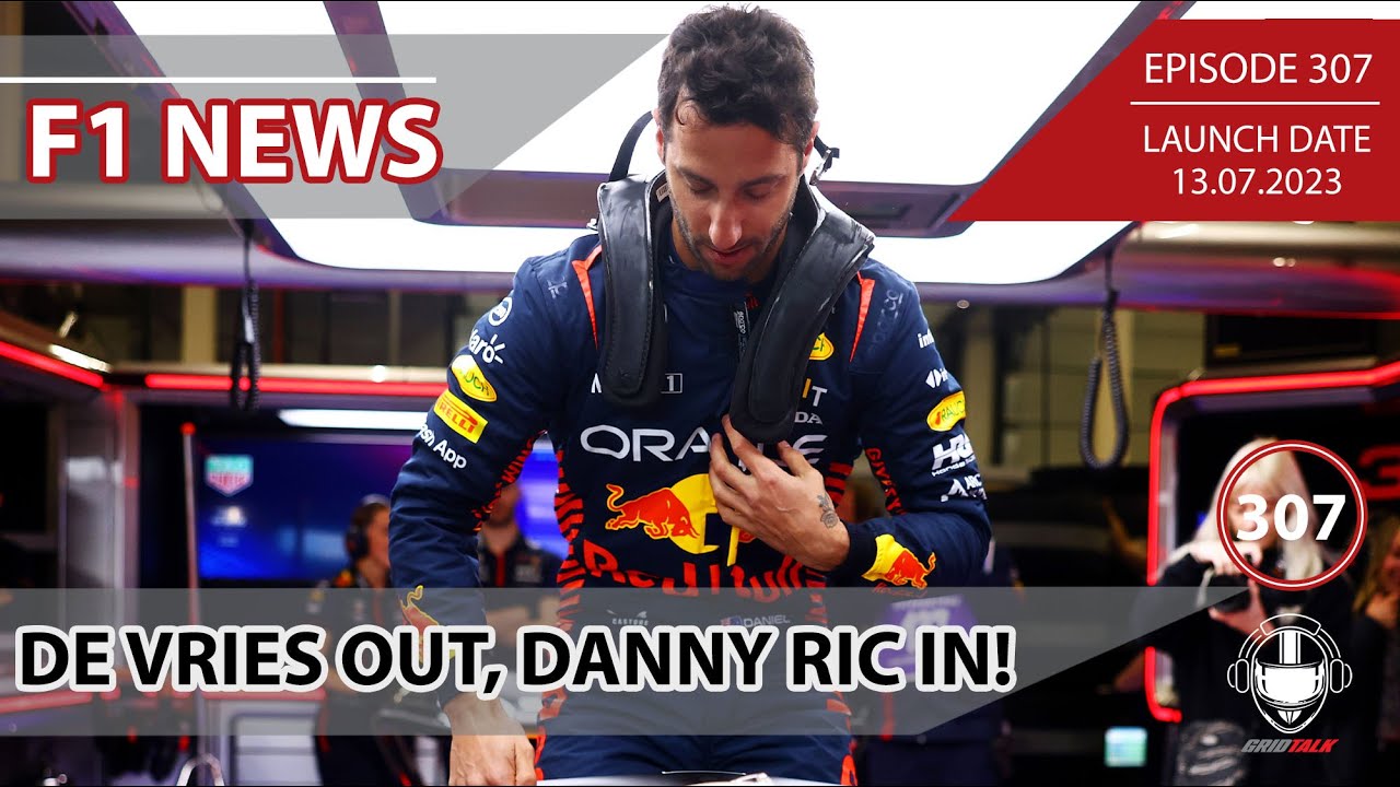 De Vries Out, Danny Ric In!| Formula 1 Podcast | Grid Talk Ep. 307 ...