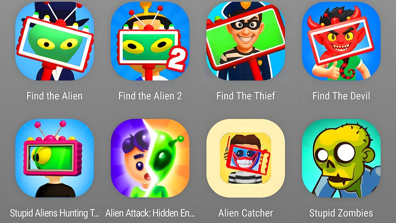 Find The Alien, Find The Alien 2,Find The Thief,Find The Devil,Stupids ...