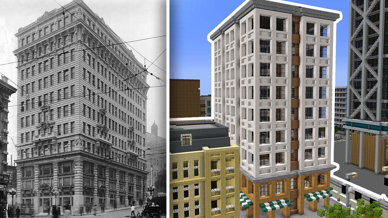 Downtown City Block Time-lapse (Minecraft) - YouTube