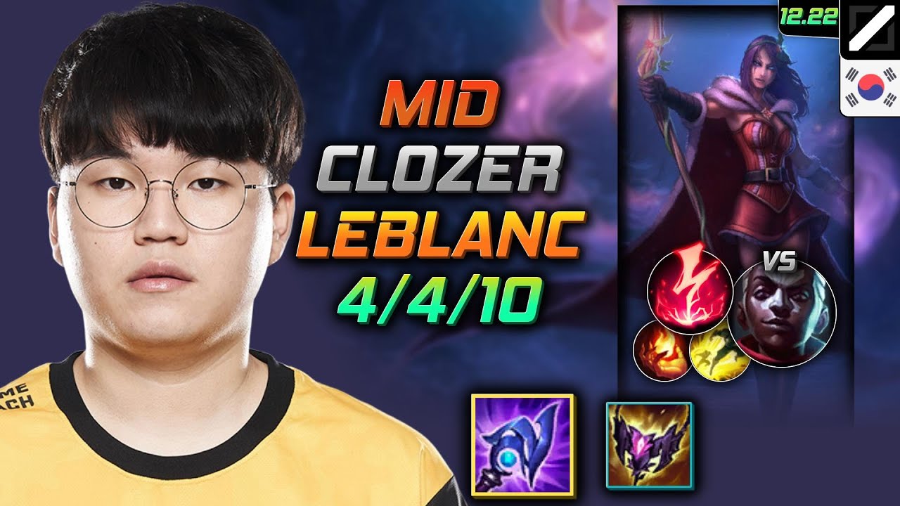 Clozer Mid LeBlanc Build Luden's Tempest Electrocute - LeBlanc Mid vs ...