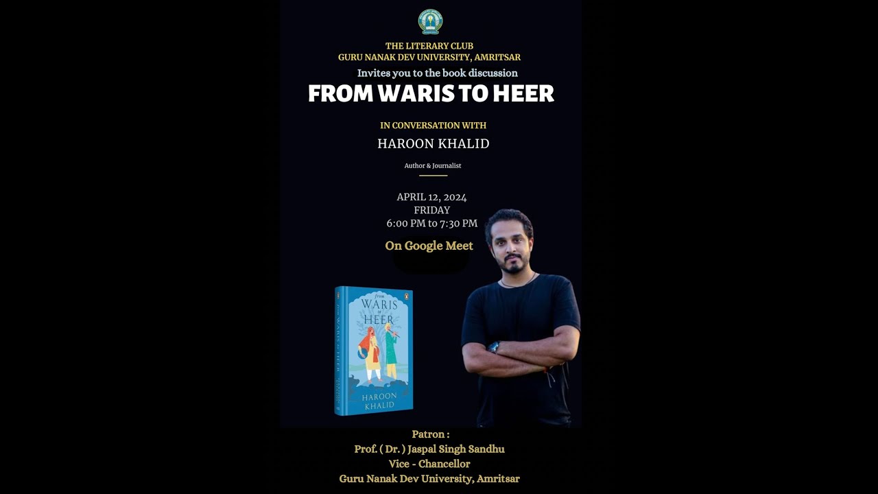 FROM WARIS TO HEER , a book discussion with Haroon Khalid - YouTube