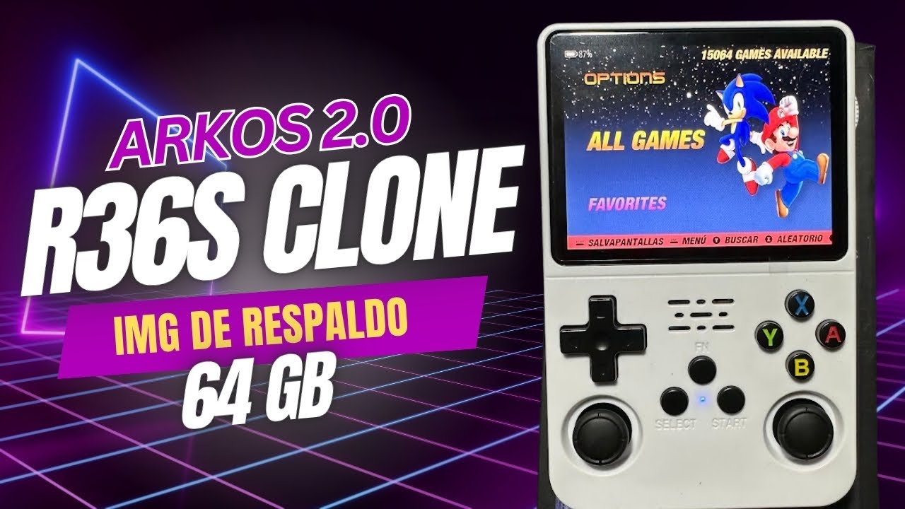 ArkOS 2.0 R36S DEMOSTRACIÓN | Imagen 64GB con 15,000 Juegos FUNCIONANDO ...