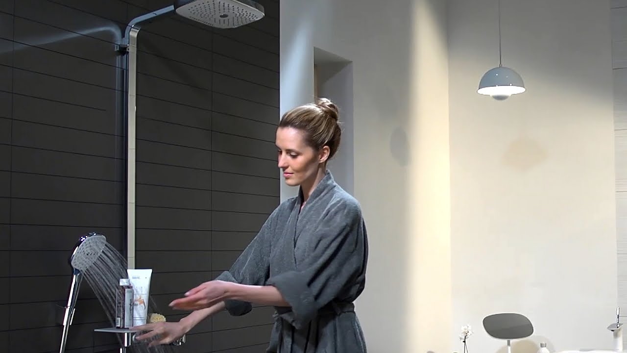 Hansgrohe Raindance Select E 300 3jet ST Showerpipe #27127400 - YouTube