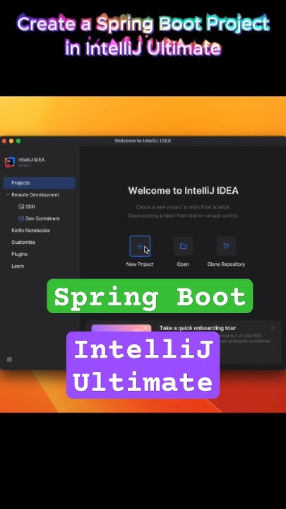 Create Spring Boot Project in IntelliJ Ultimate #springboot #intellij #javaprogramming - YouTube