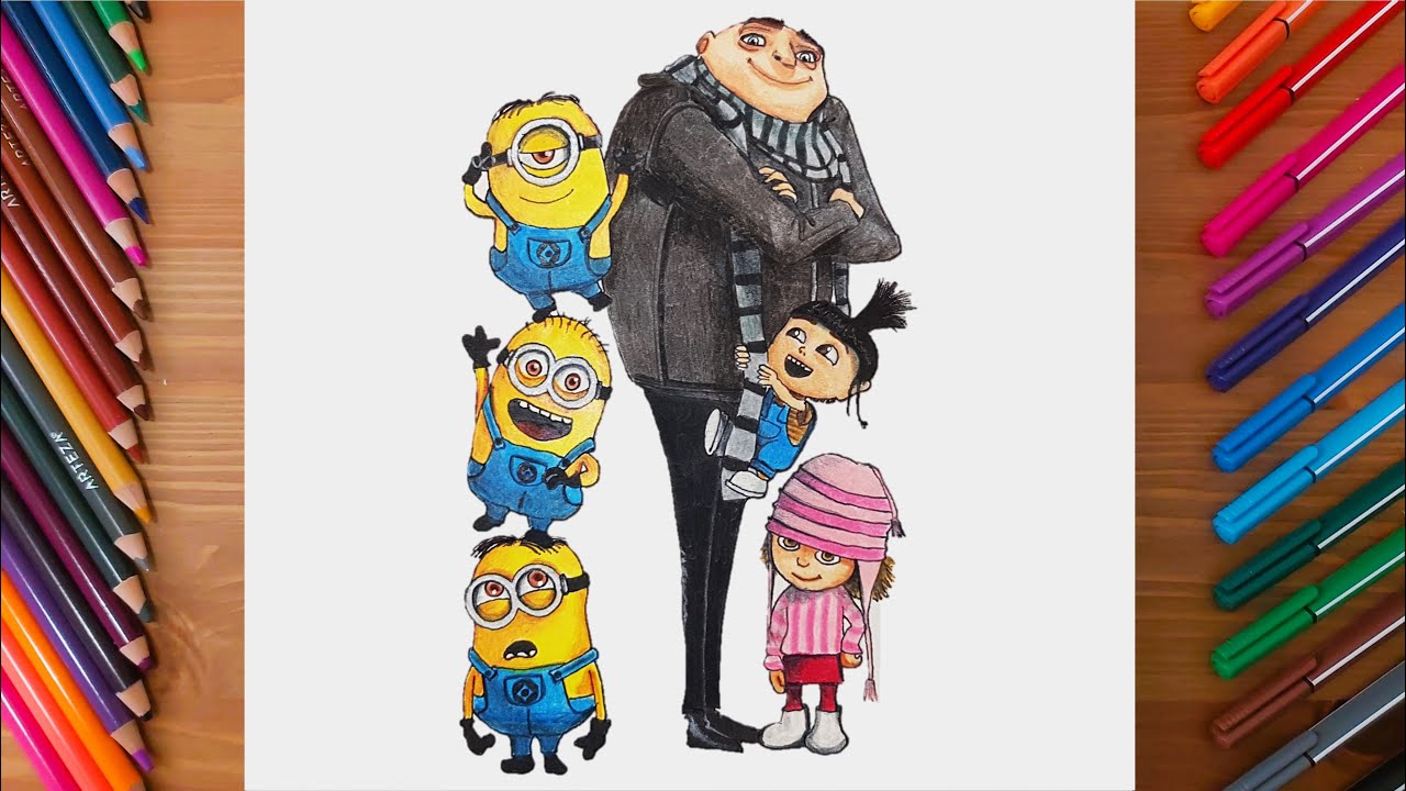 Drawing Despicable Me 4 - Colored Pencils | ChromaSketch - YouTube