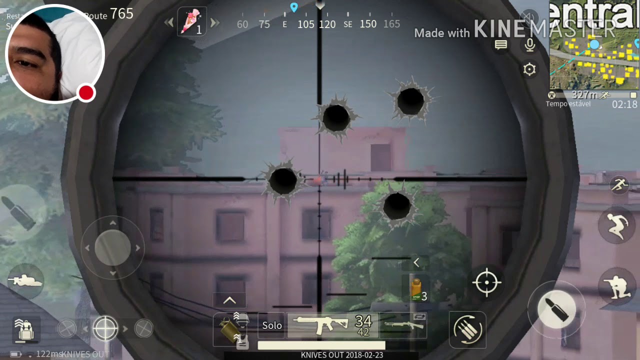 Knives Out Mobile - Partida Solo 1°vídeo e com Vitória - YouTube