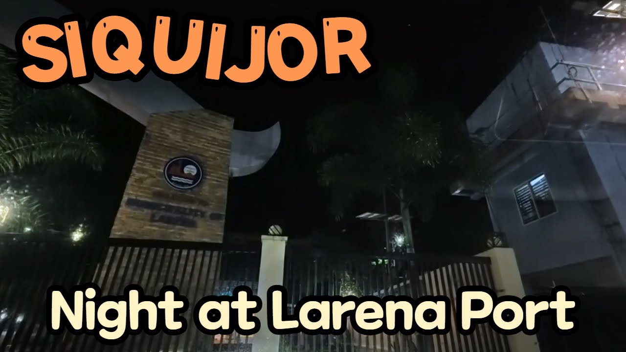 Night at Larena Port Siquijor – Calm Harbor Lights in the Philippines ...
