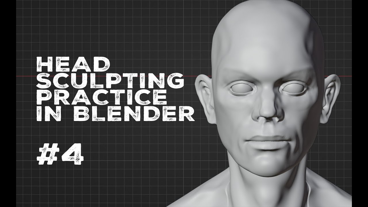 Sculpting male head practice in blender #4 - YouTube