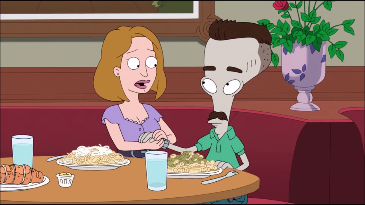 Roger from American Dad eating at an Italian restaurant. - YouTube