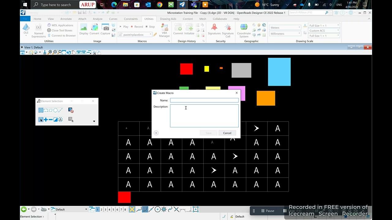 Microstation Connect Edition How To Paste In Place Youtube