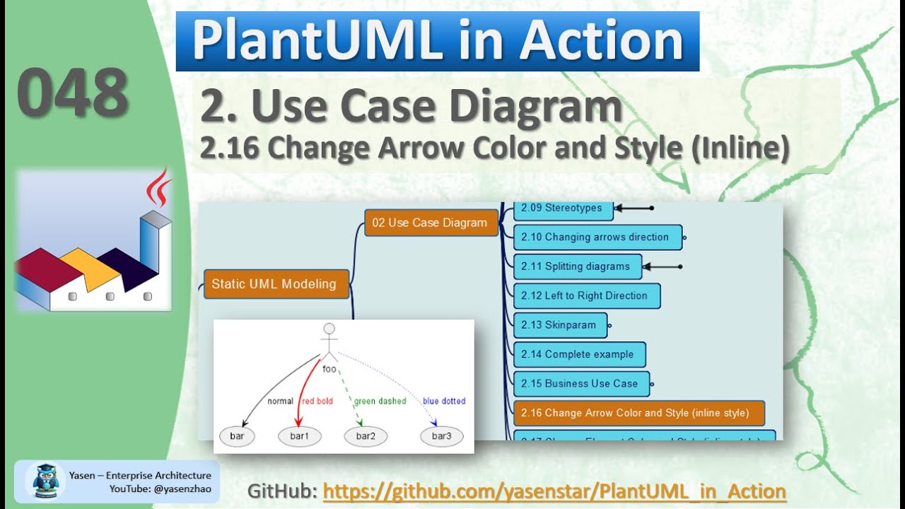 PlantUML in Action 048 - 02 Usecase Diagram - 16 Change Arrow Color and ...