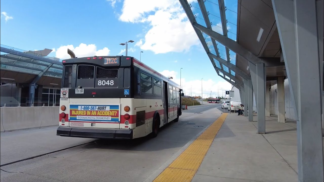 TTC 112C West Mall Bus Ride #8048 from Kipling Stn to Renforth Stn ...