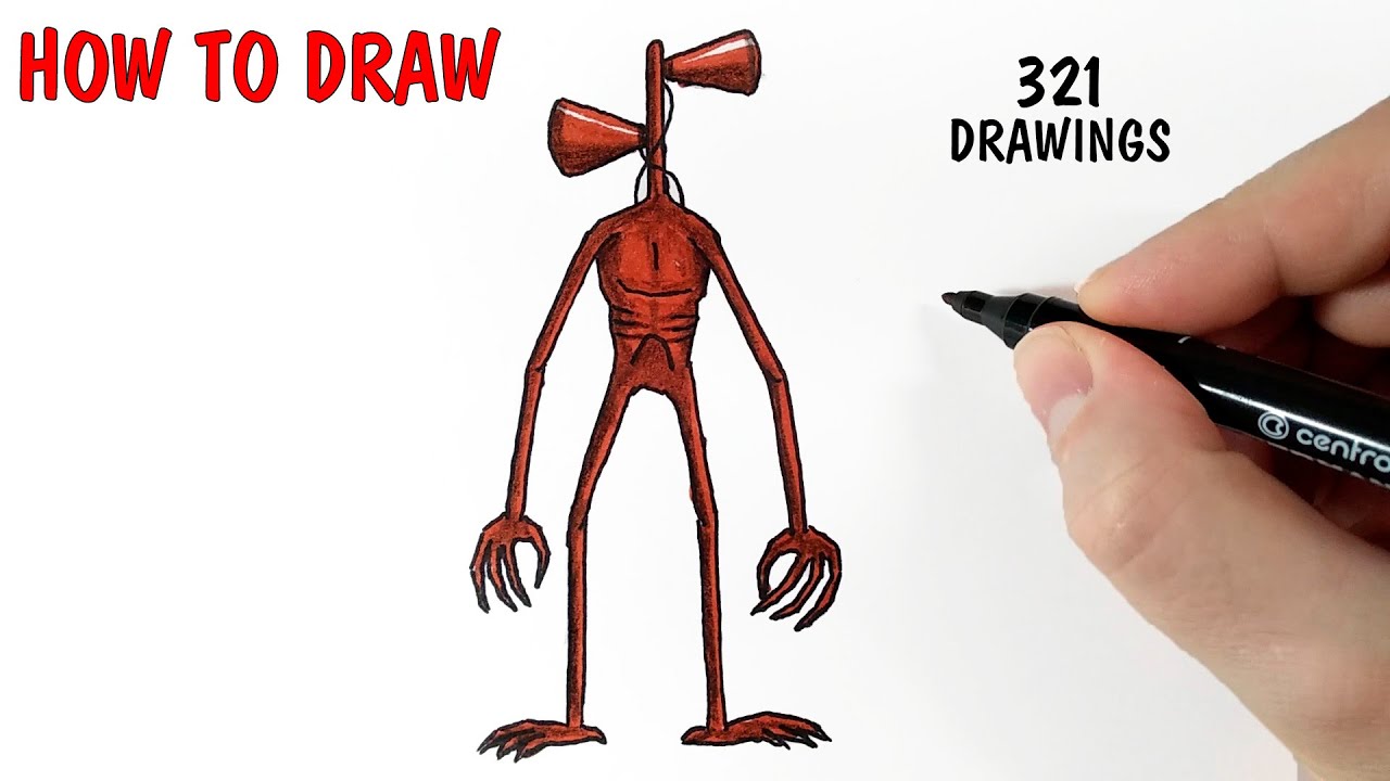 How to draw a Siren head - YouTube