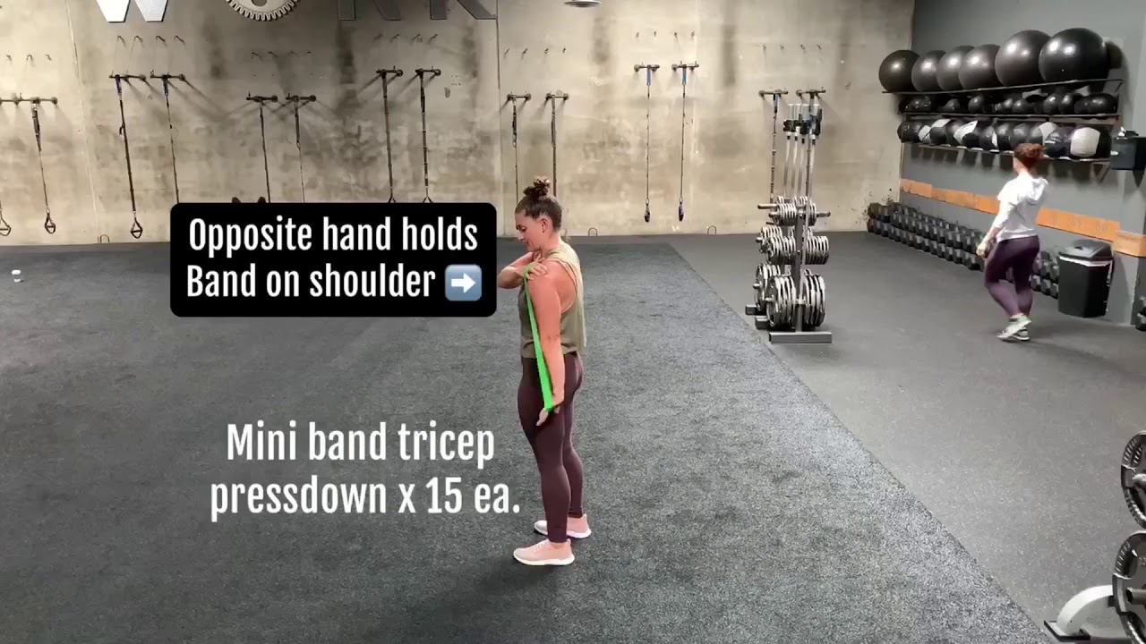 Mini Band Upper Body Push Workout - YouTube