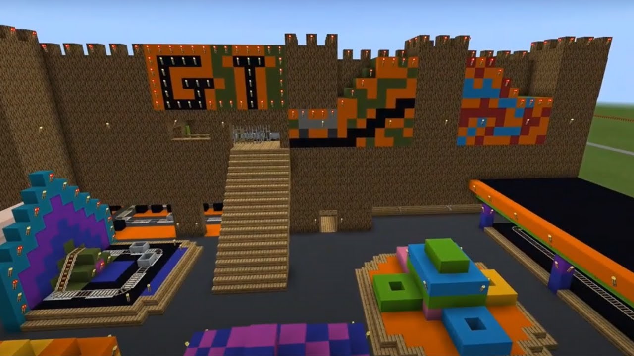 MINECRAFT GHOST TRAIN - Fantasy island fun park - YouTube