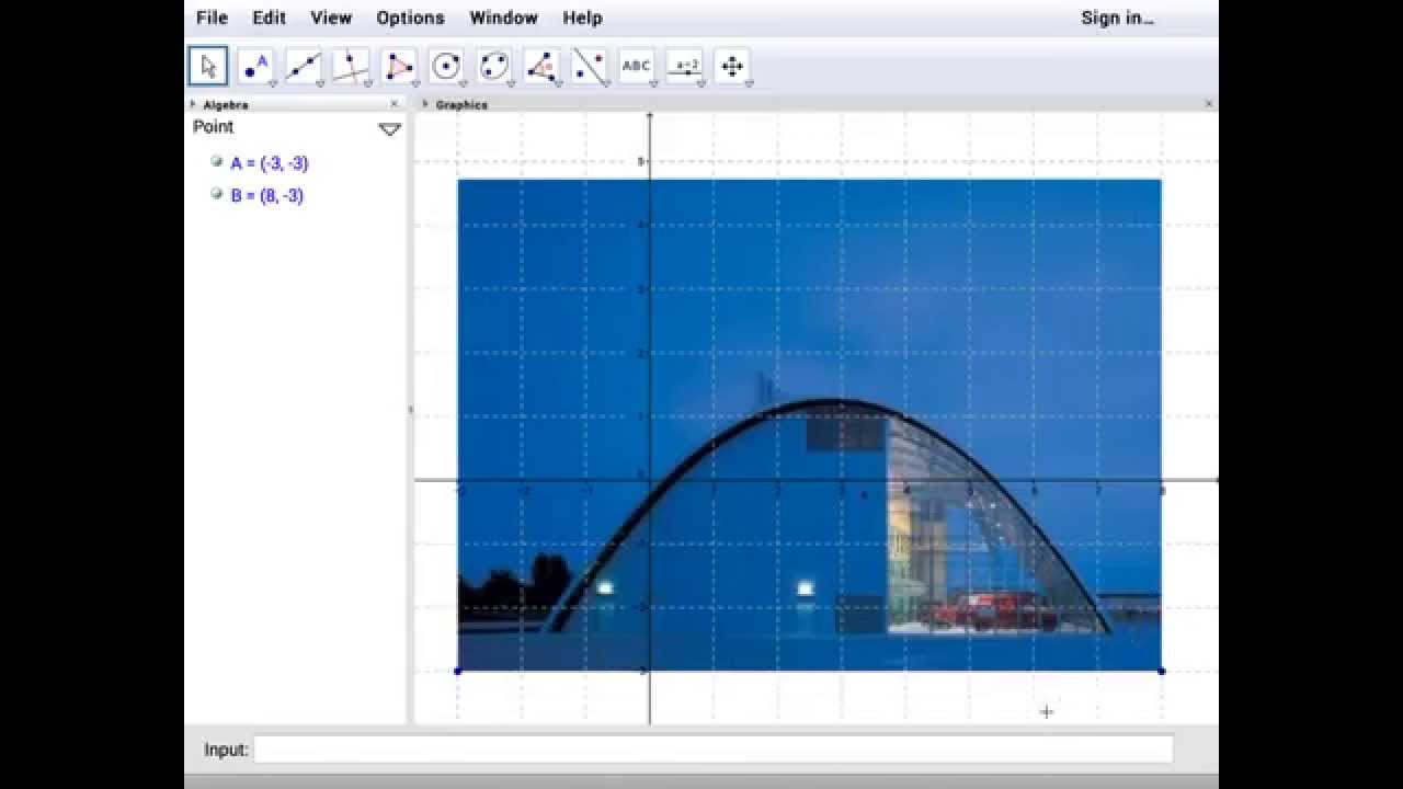 Importing an Image in GeoGebra Demo - YouTube