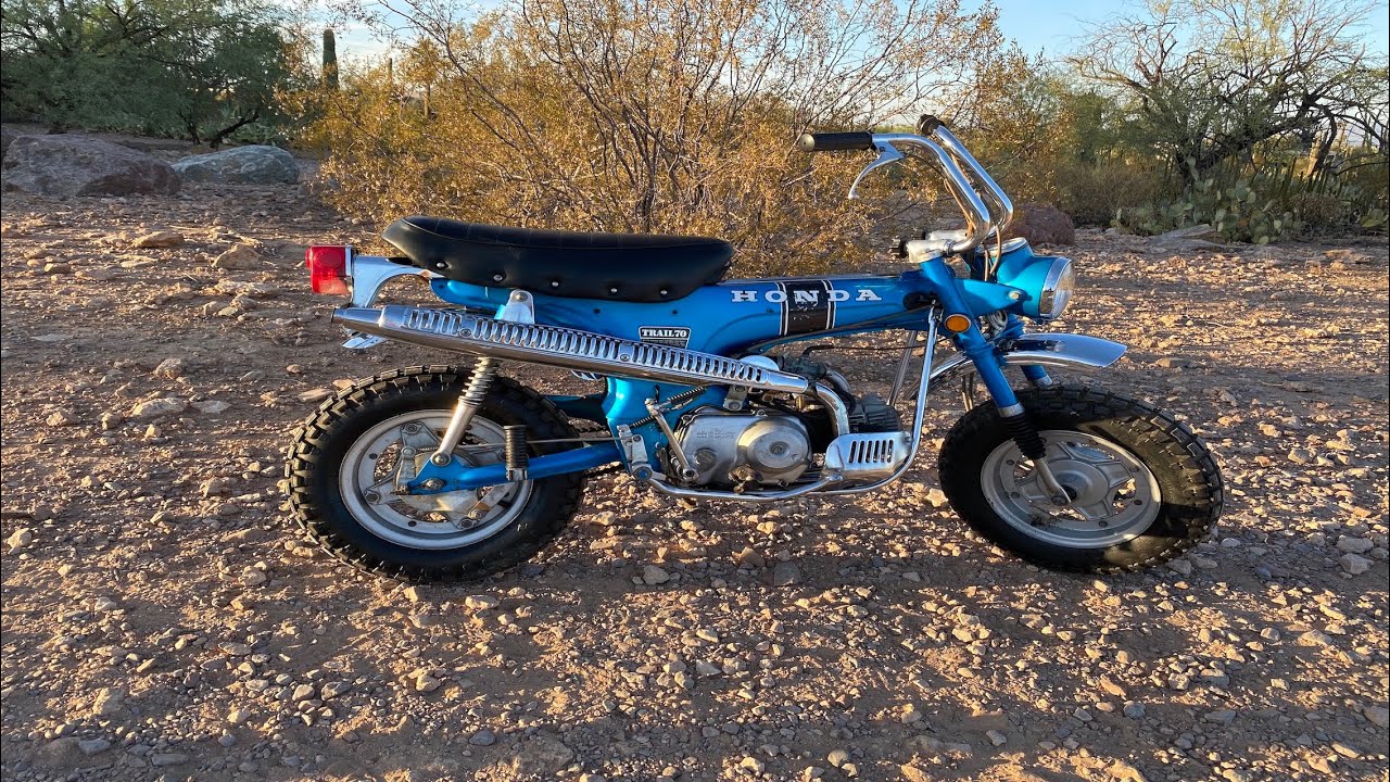 1970 Honda CT70 Sapphire Blue Cold Start - YouTube