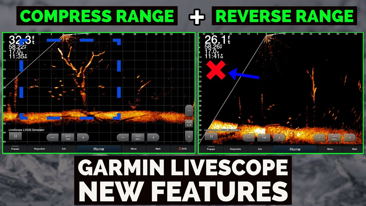 NEW COMPRESS RANGE & REVERSE RANGE - Garmin Livescope Update - YouTube