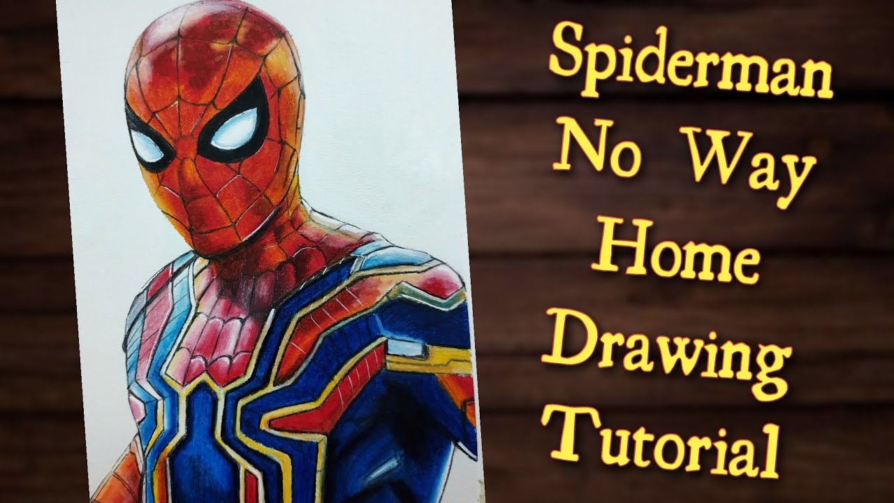 Spider Man Drawing Realistic | Spider Man No Way Home Drawing Realistic ...