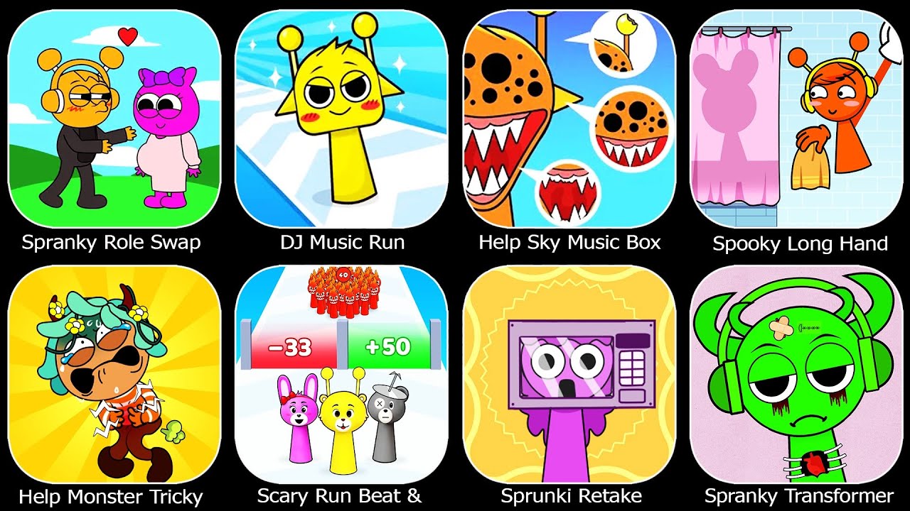 Spranky Role Swap Puzzle,DJ Music Run,Help Sky Music Box,Spooky Long ...