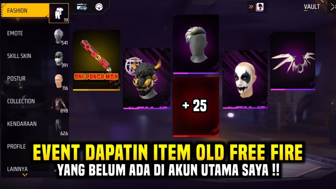 ITEM OLD YANG INGIN SAYA DAPATKAN DI AKUN UTAMA! RILIS LAGI EVENT FREE ...