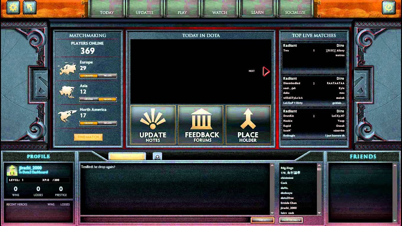 DotA 2 Beta Lobby - YouTube