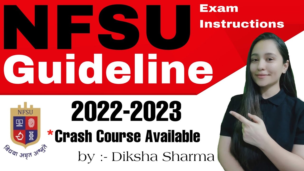 NFSU Entrance Exam 2022 Guideline || Exam Instructions - YouTube
