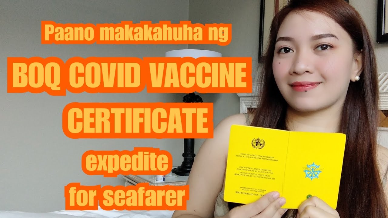 BOQ certificate for covid vaccine expedite - YouTube