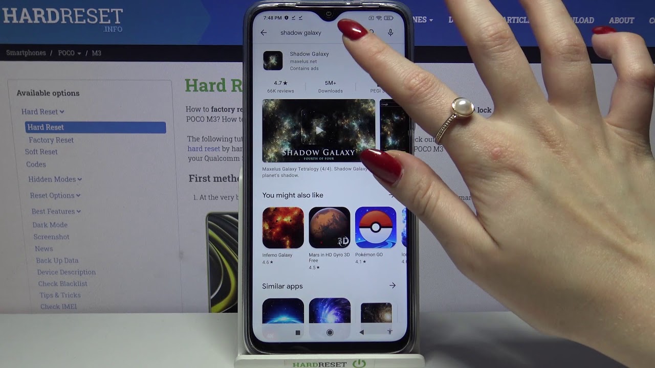 How to Download and Apply Live Wallpaper in Poco M3 – Shadow Galaxy ...