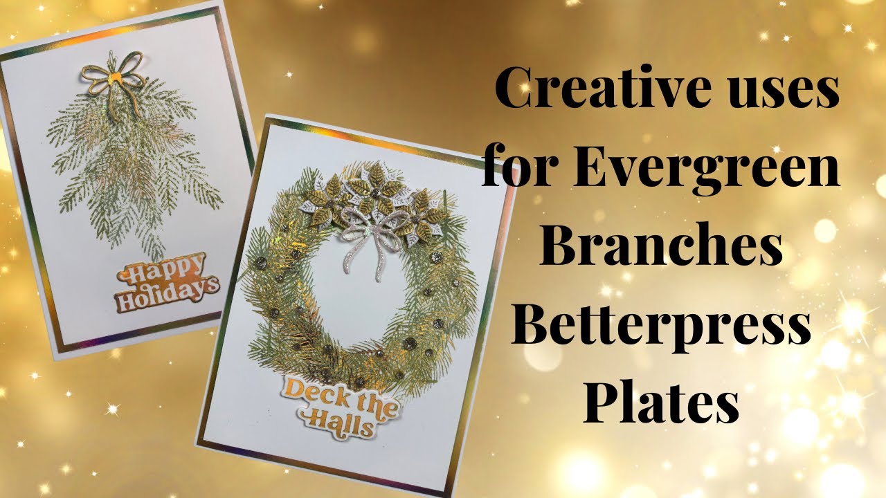 Creative ways to use Press plates using Evergreen Branches - YouTube