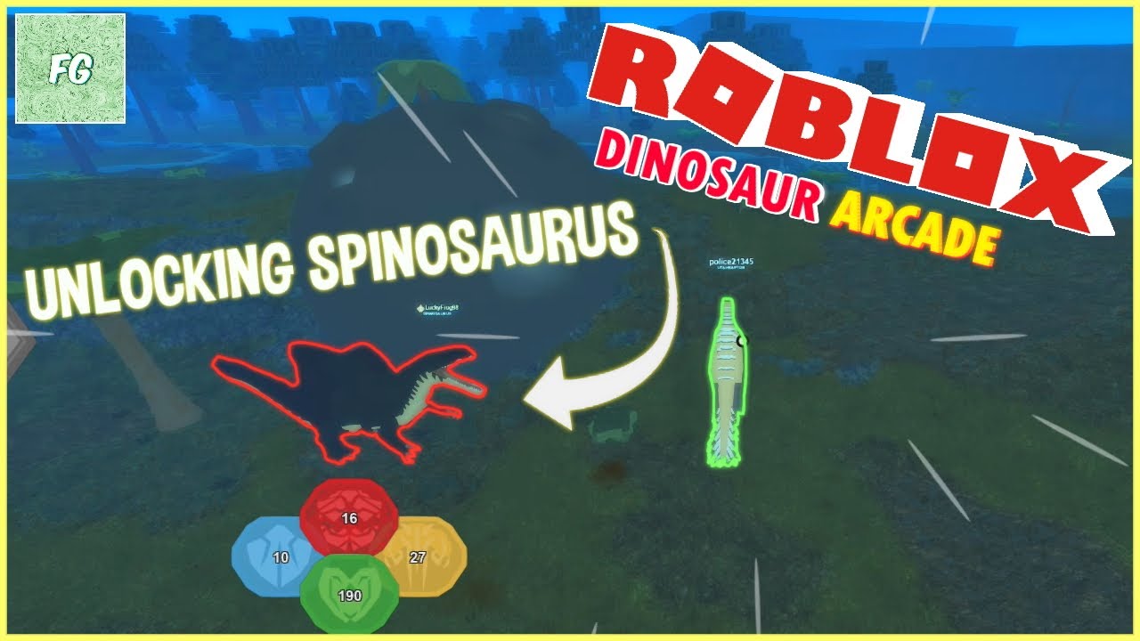 UNLOCKING THE SPINOSAURUS - Roblox Dinosaur Arcade - YouTube