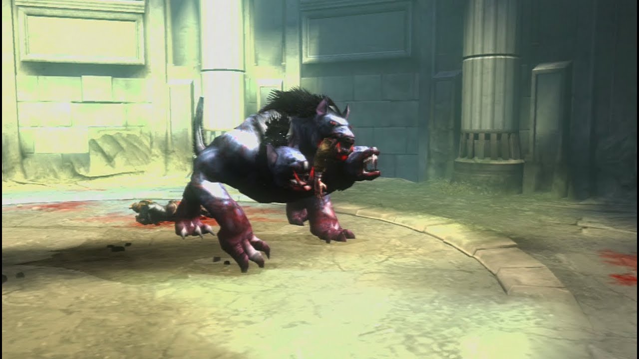 God Of War 2 - Mole Cerberus Boss Fight / Boss Battle - YouTube