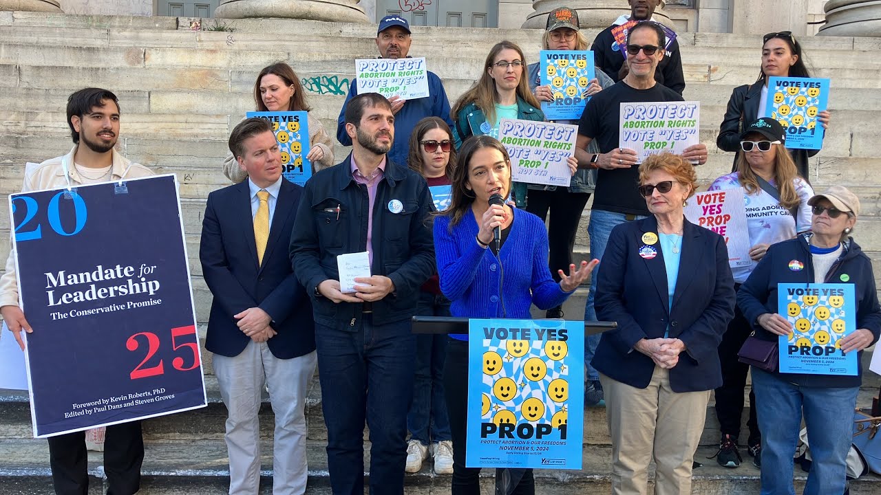 Yes on Prop 1 rally Brooklyn Borough Hall 10/26/24 yes to prop 1 - YouTube