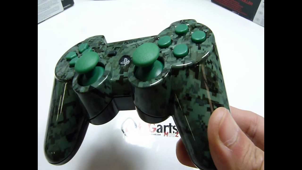 Green Digital Camo HD - PS3 Controllers | HG Arts Modz - YouTube