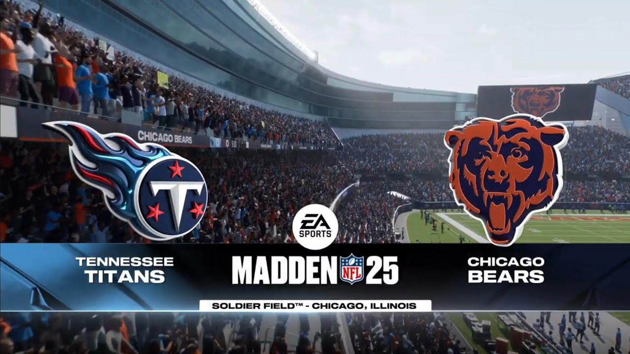Titans vs Bears Week 1 Simulation (Madden 25 Gameplay) - YouTube