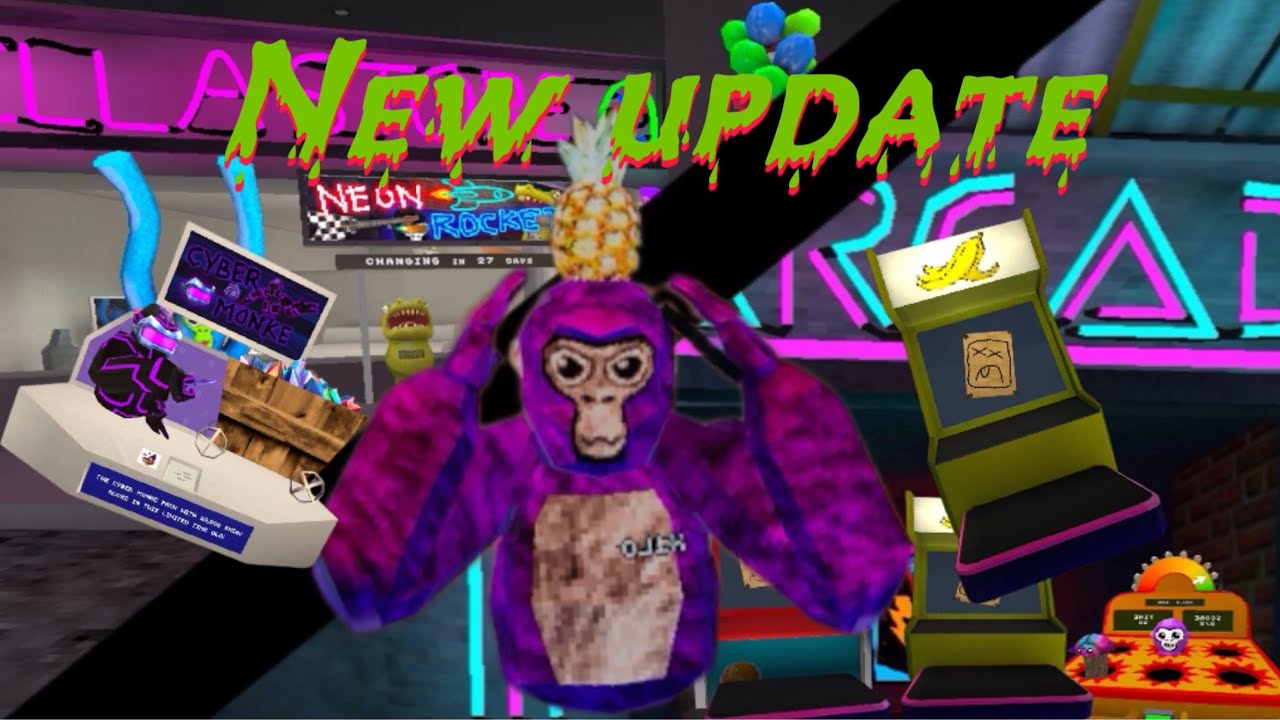 New gorilla tag arcade update! New arcade map, new cosmetics and more ...