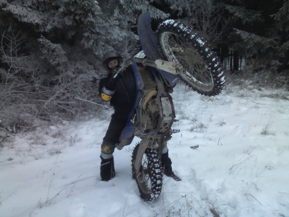 Extreme motorcycle ride on ice - Powered by Monster Garage - YouTube