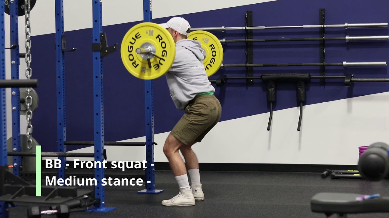 BB - Front squat - Medium stance - - YouTube
