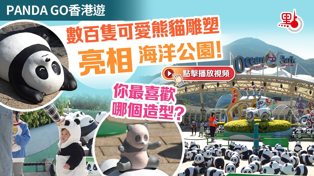 PANDA GO香港遊｜數百隻可愛熊貓雕塑亮相海洋公園！你最喜歡哪個造型？ - YouTube