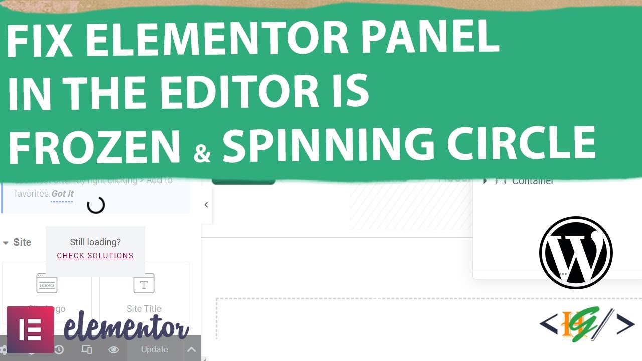 How to Fix Elementor Panel in the Editor is Frozen and Showing a ...
