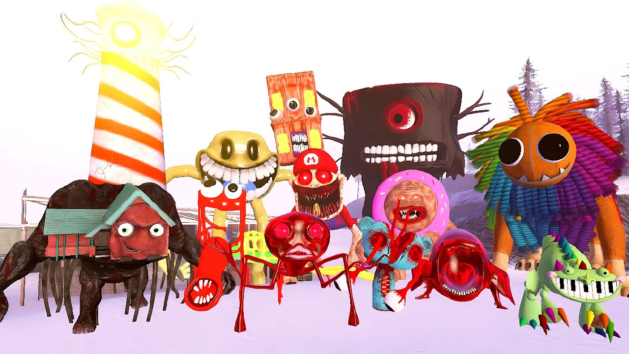 EVERYTHING TURNED INTO MONSTERS | LIVING BUILDING, MR COMP, HOUSE HEAD ...