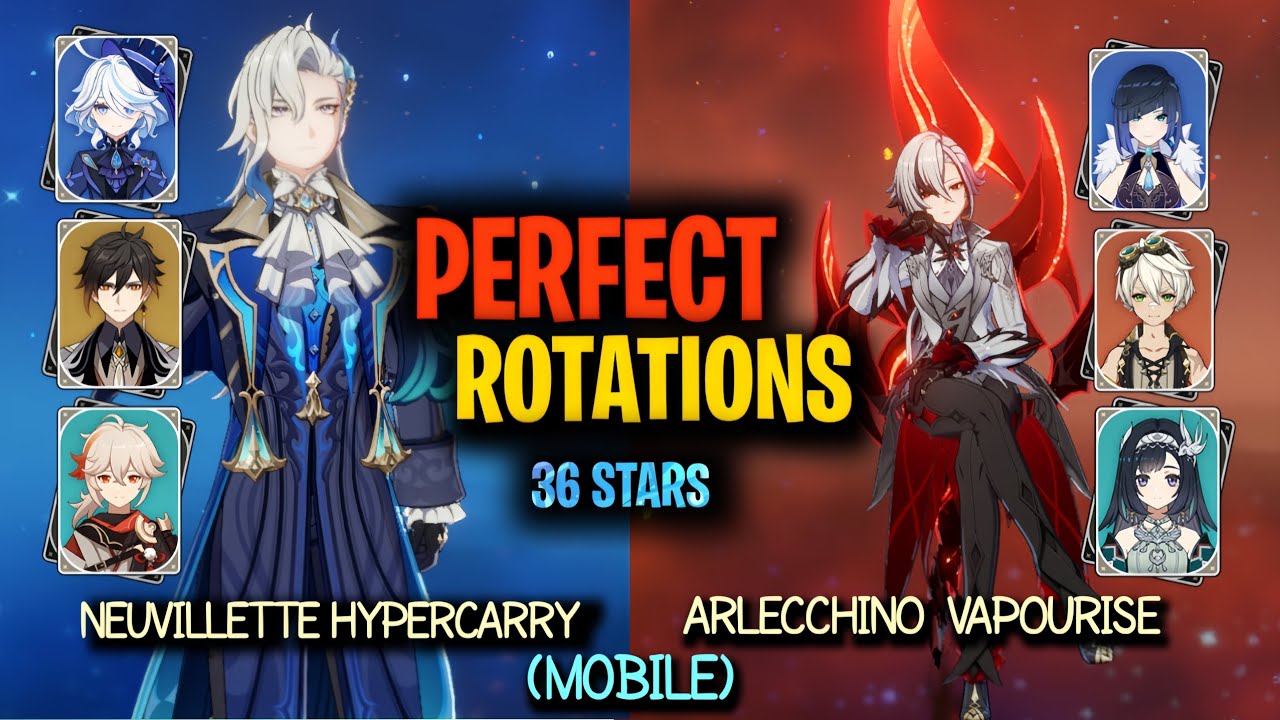 C0 Neuvillette Hypercarry & C1 Arlecchino Vapourise | 5.5 Spiral Abyss ...